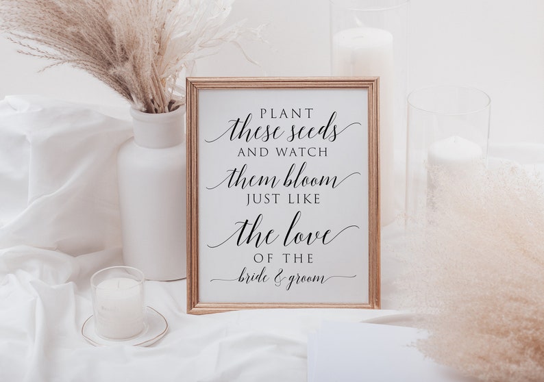 Seed Favors Sign Wedding Seed Favors Wedding Sayings - Etsy