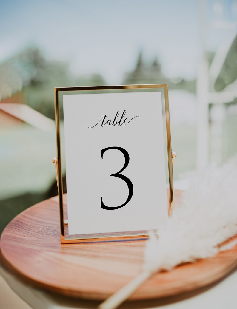 Printable Table Numbers Cards Table Numbers Printable Table - Etsy