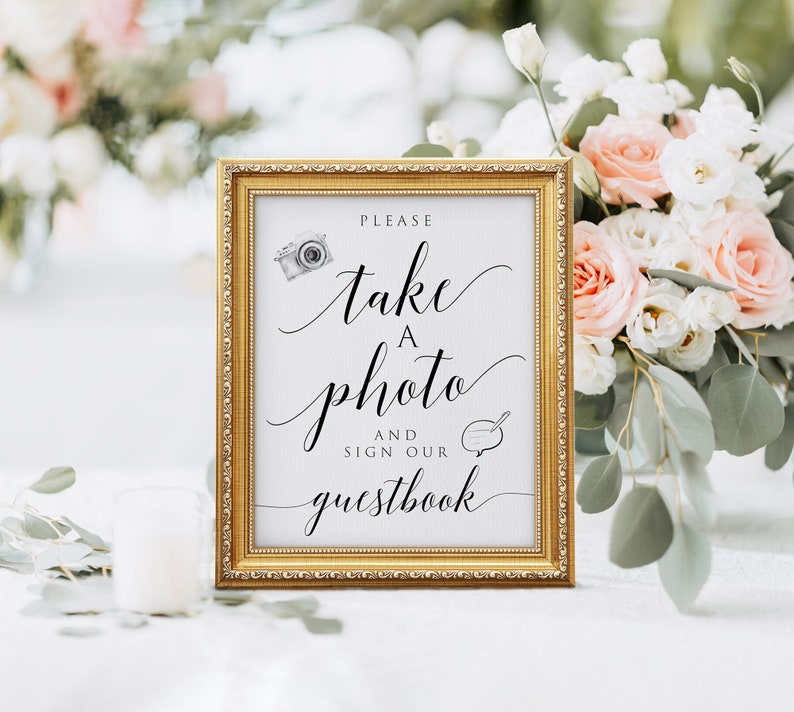 Please Take A Photo and Sign Our Guestbook Sign Wedding - Etsy