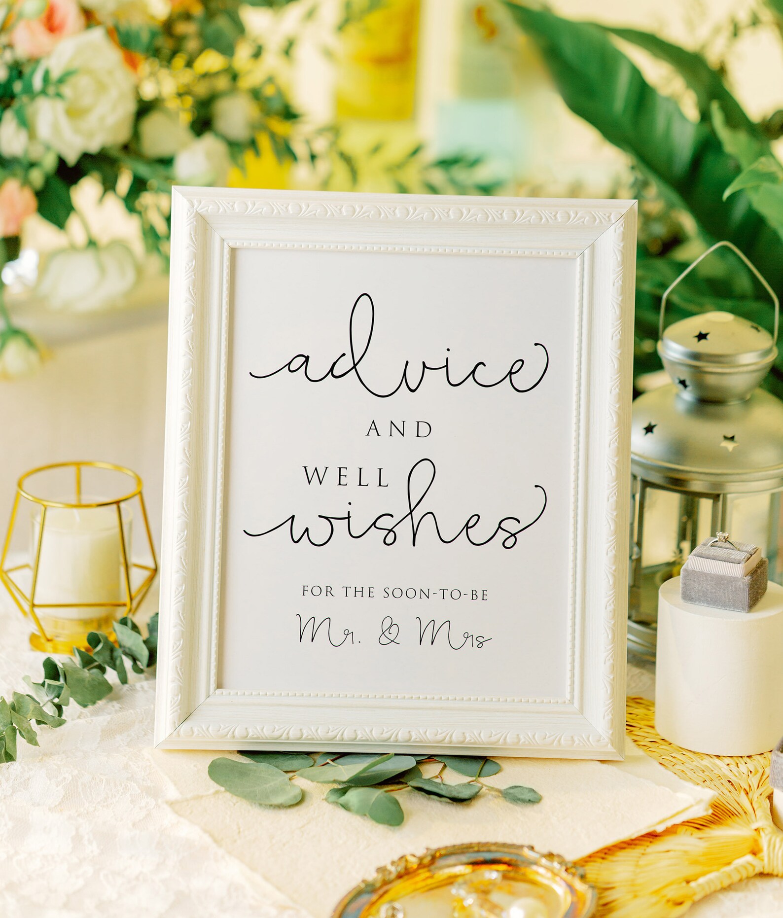 Advice and Wishes Wedding Sign Modern Wedding Sign Advice - Etsy