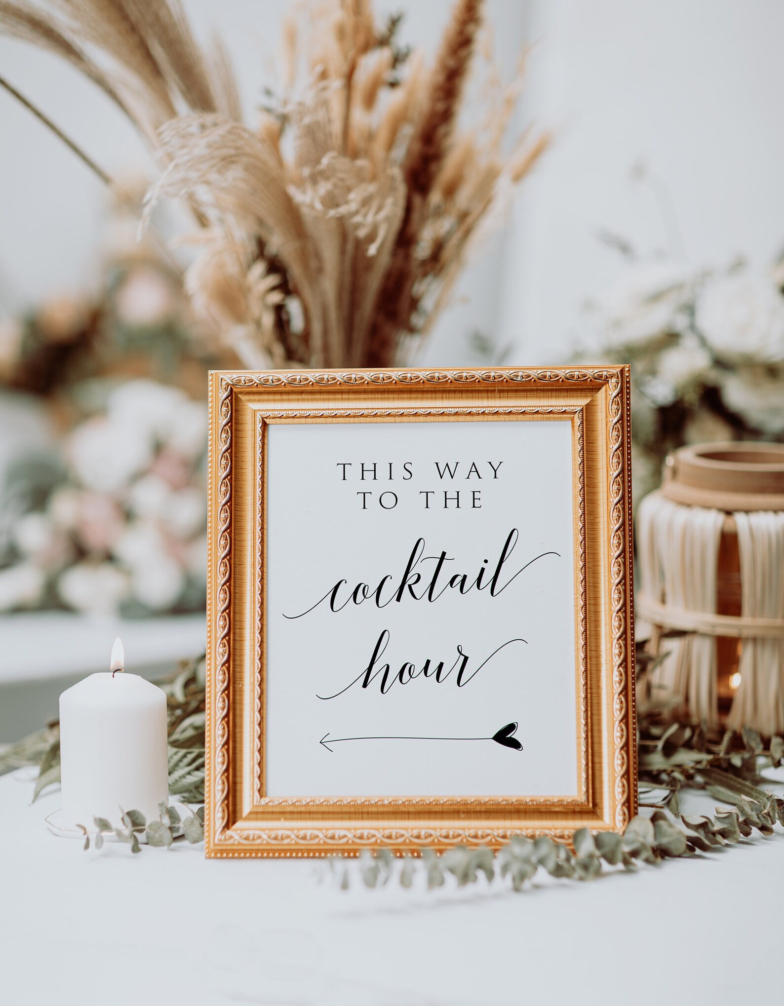 This Way to Cocktail Hour Cocktail Hour Sign Cocktail Hour | Etsy