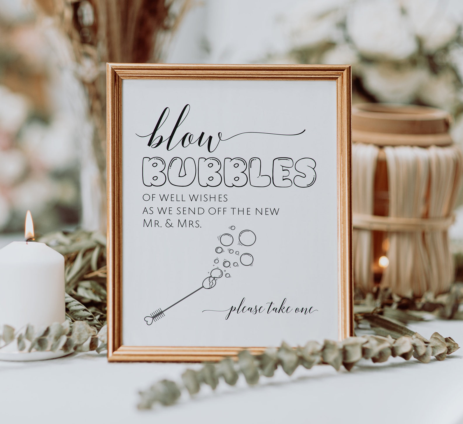 Bubble Send off Sign Printable Wedding Bubble Send off Sign - Etsy