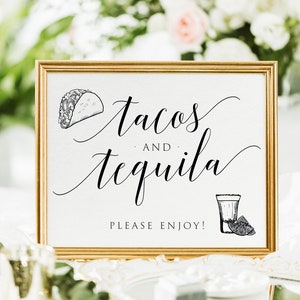 Printable Tacos and Tequila Sign, Tacos and Tequila Printable, Tacos ...