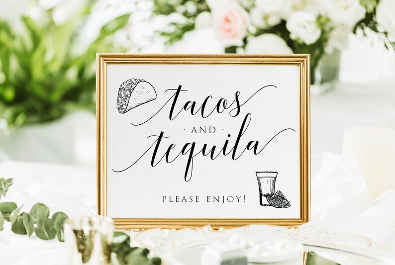 Printable Tacos and Tequila Sign Tacos and Tequila Printable - Etsy