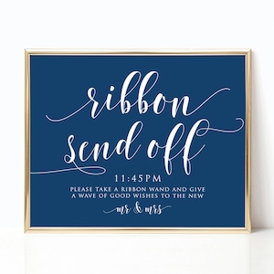 Ribbon Send off Sign, Wedding Ribbon Send off Sign,send off Ideas ...