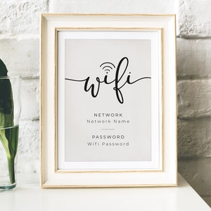 WIFI Password Sign Printable Wifi Sign WIFI Password Sign | Etsy Canada
