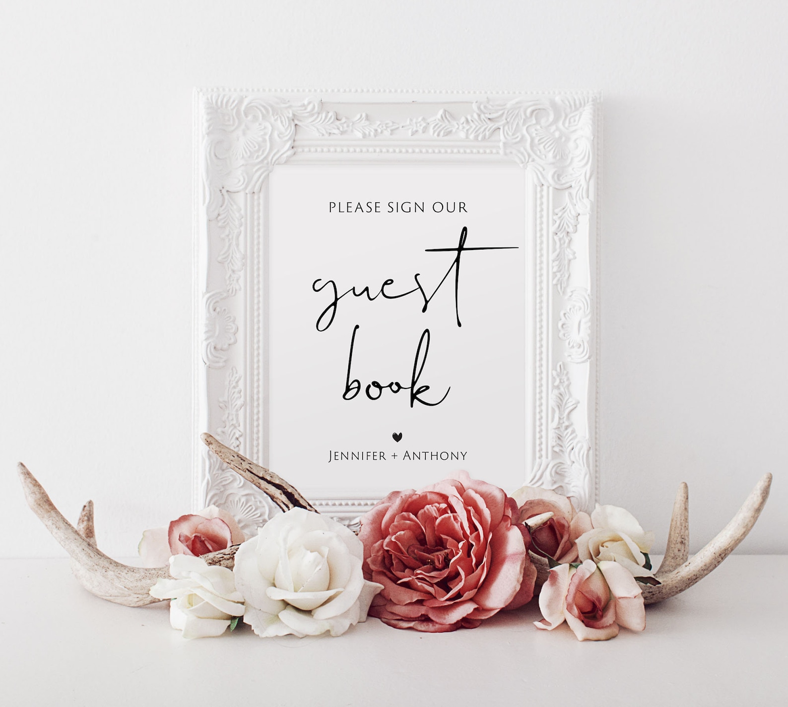 Printable Guest Book Sign Template Rustic Guestbook Sign - Etsy