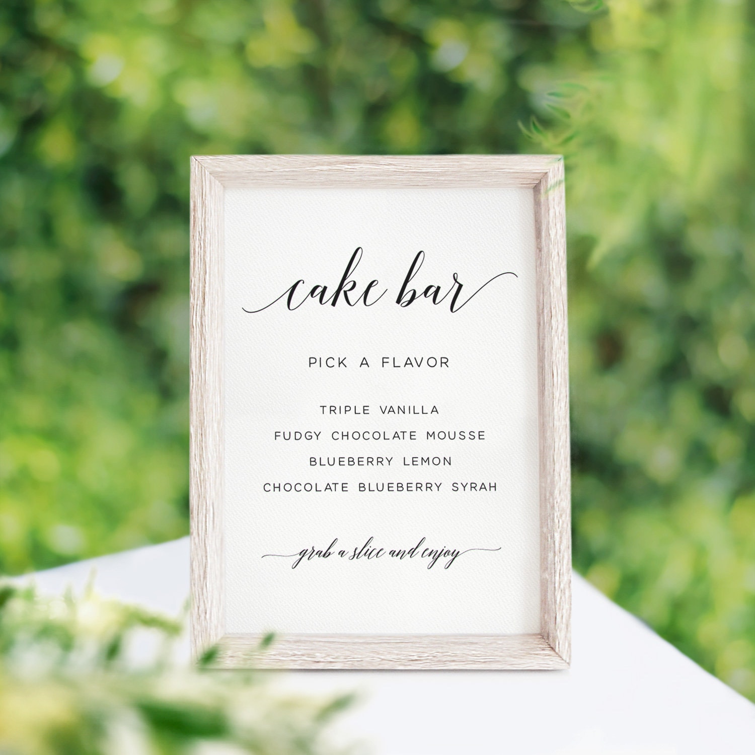 Printable Wedding Cake Bar Sign Printable Cake Bar Sign - Etsy