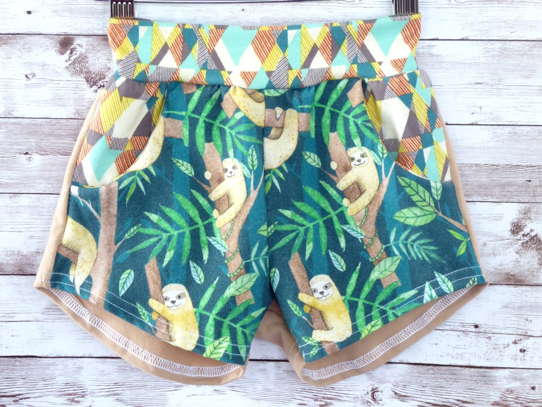Summer Sloth Shorts Sloth Kids Shorts Summer Baby Clothes - Etsy