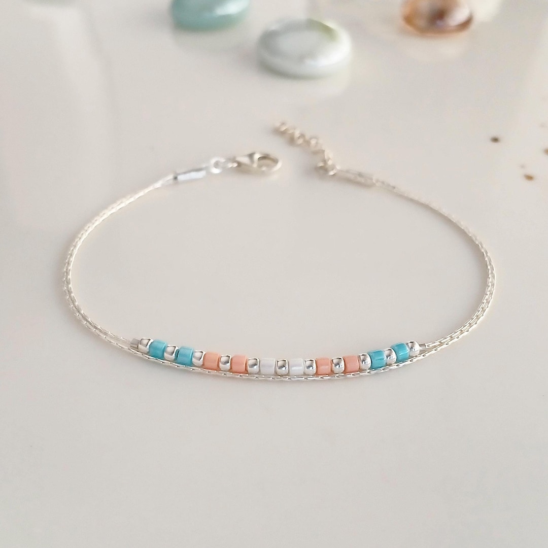 Transgender Miyuki Bracelet 925 Sterling Silver,extra Thin Delicate ...