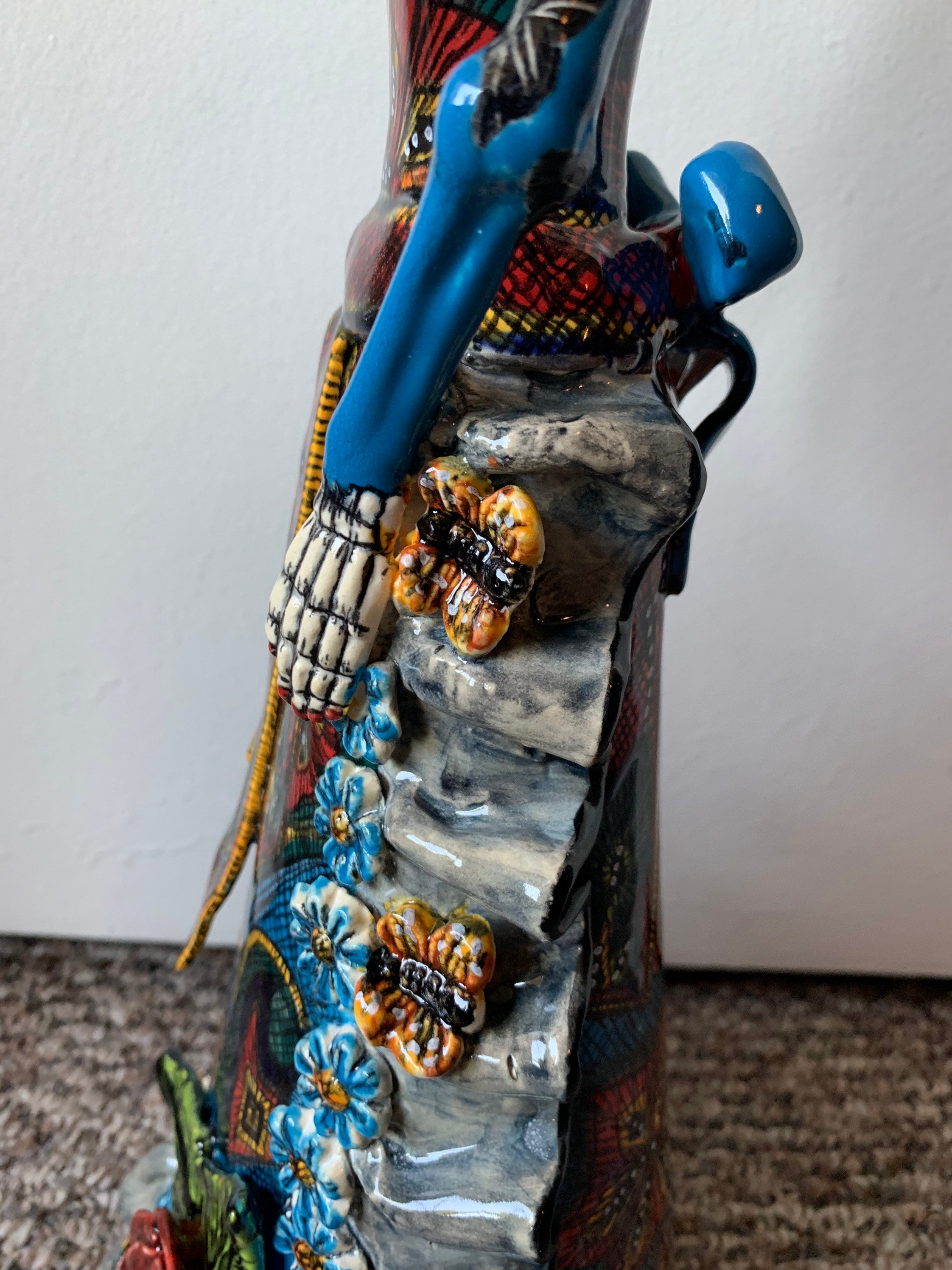 18 Catrina Talavera Clay Ceramic Michoacan Design With Butterflies ...