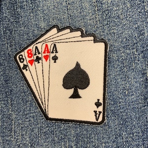 Playing Cards Embroidered Fabric Patch 0114 - Etsy