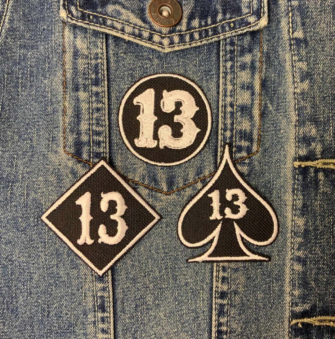 Luck No. 13 Embroidered Fabric Iron on Patch - Circle, Diamond or Ace ...