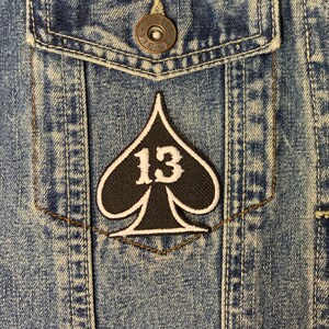 Luck No. 13 Embroidered Fabric Iron on Patch Circle, Diamond or Ace ...