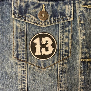 Luck No. 13 Embroidered Fabric Iron on Patch - Circle, Diamond or Ace ...