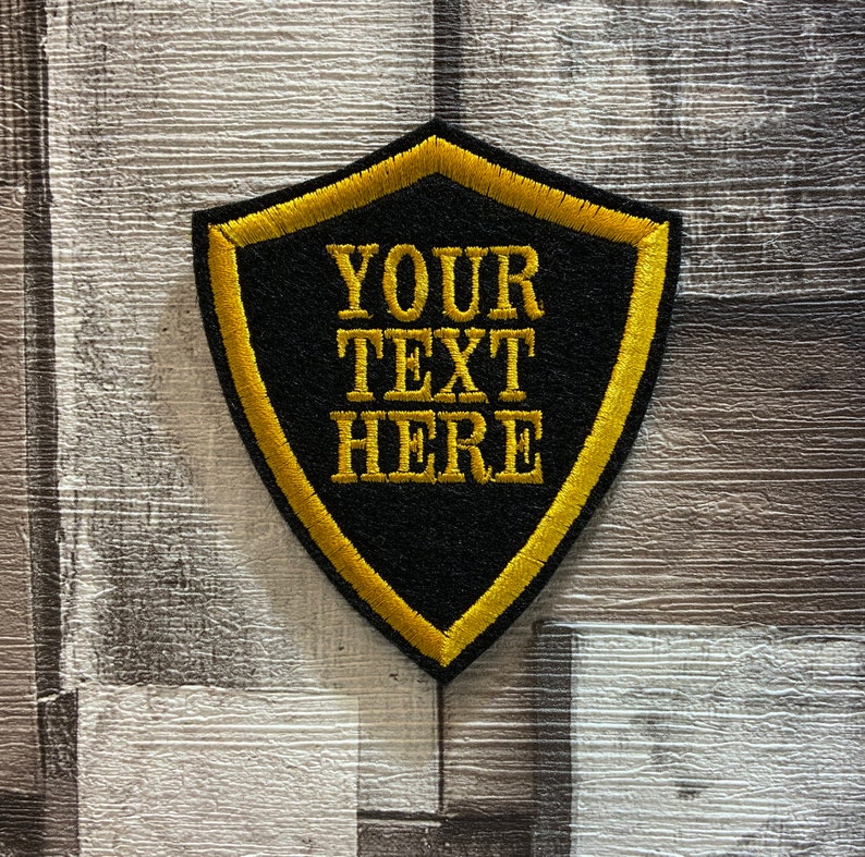 Personalised Custom Shield Embroidered Felt Patch | Etsy