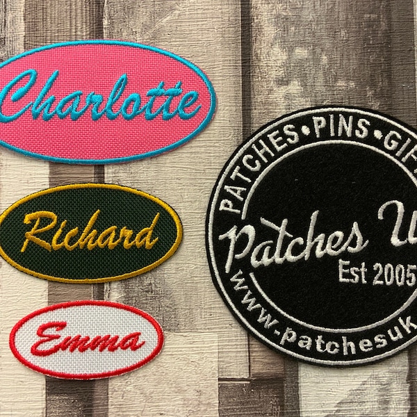 Cloth Embroidered Name Tag - Etsy