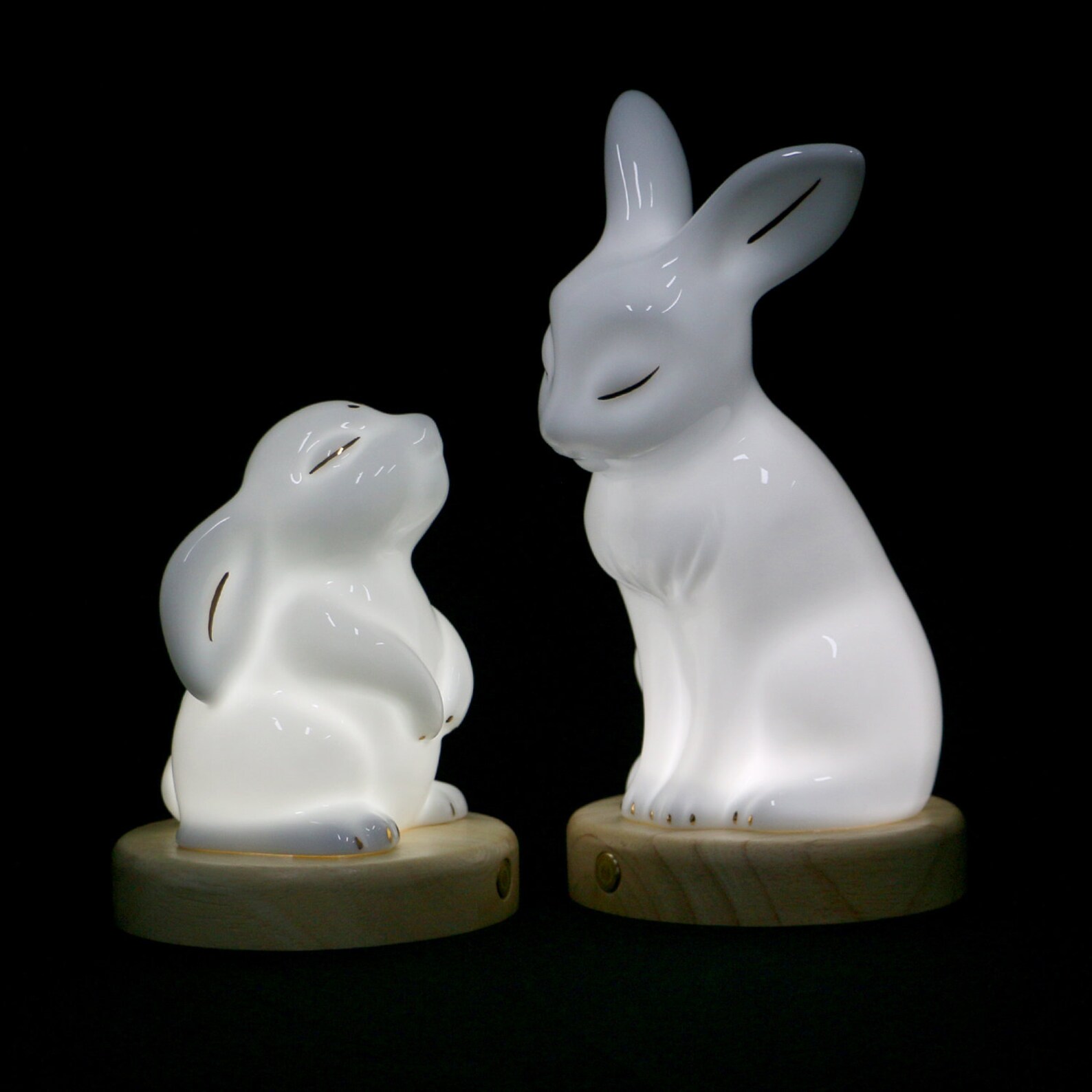 Little Bunny Ceramic Table Lamp, Ceramic Rabbit Night Light, Ceramic ...