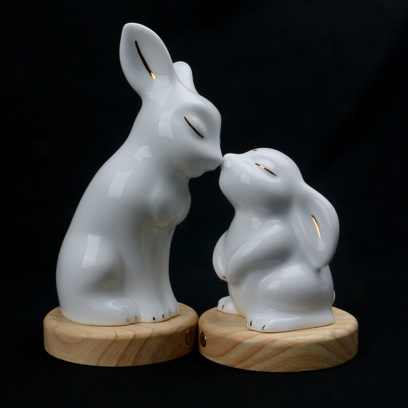 Little Bunny Ceramic Table Lamp, Ceramic Rabbit Night Light, Ceramic ...