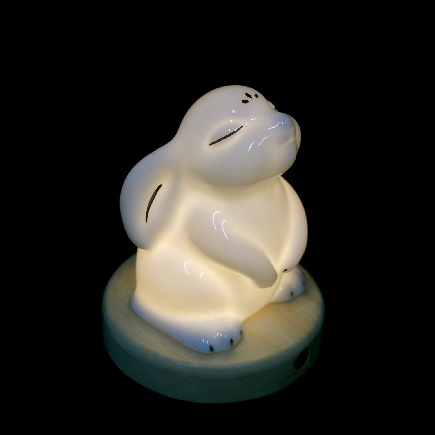 Little Bunny Ceramic Table Lamp, Ceramic Rabbit Night Light, Ceramic ...