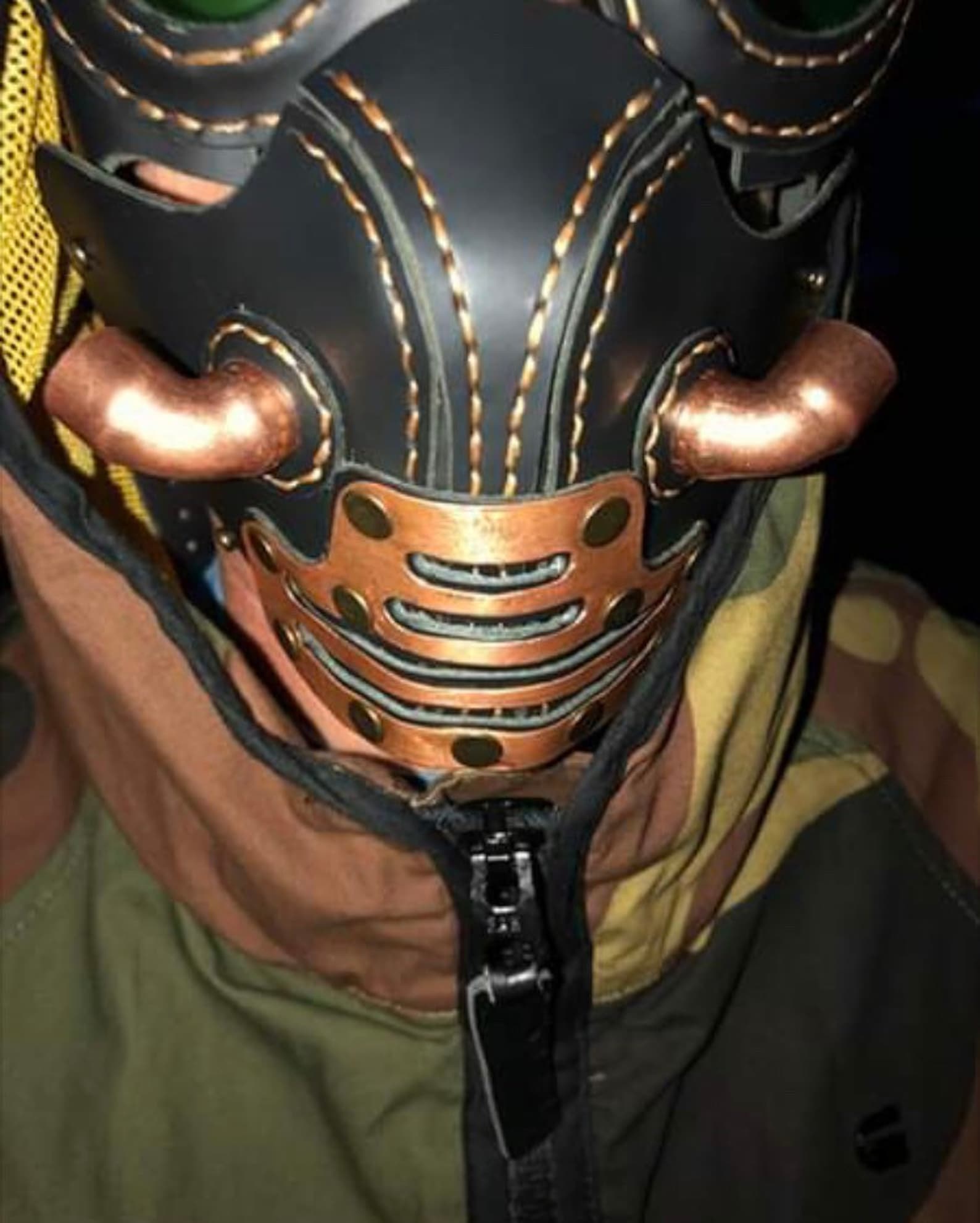 Bounty Hunter Mask - Steampunk - Face Mask - Leather Mask - Halloween ...