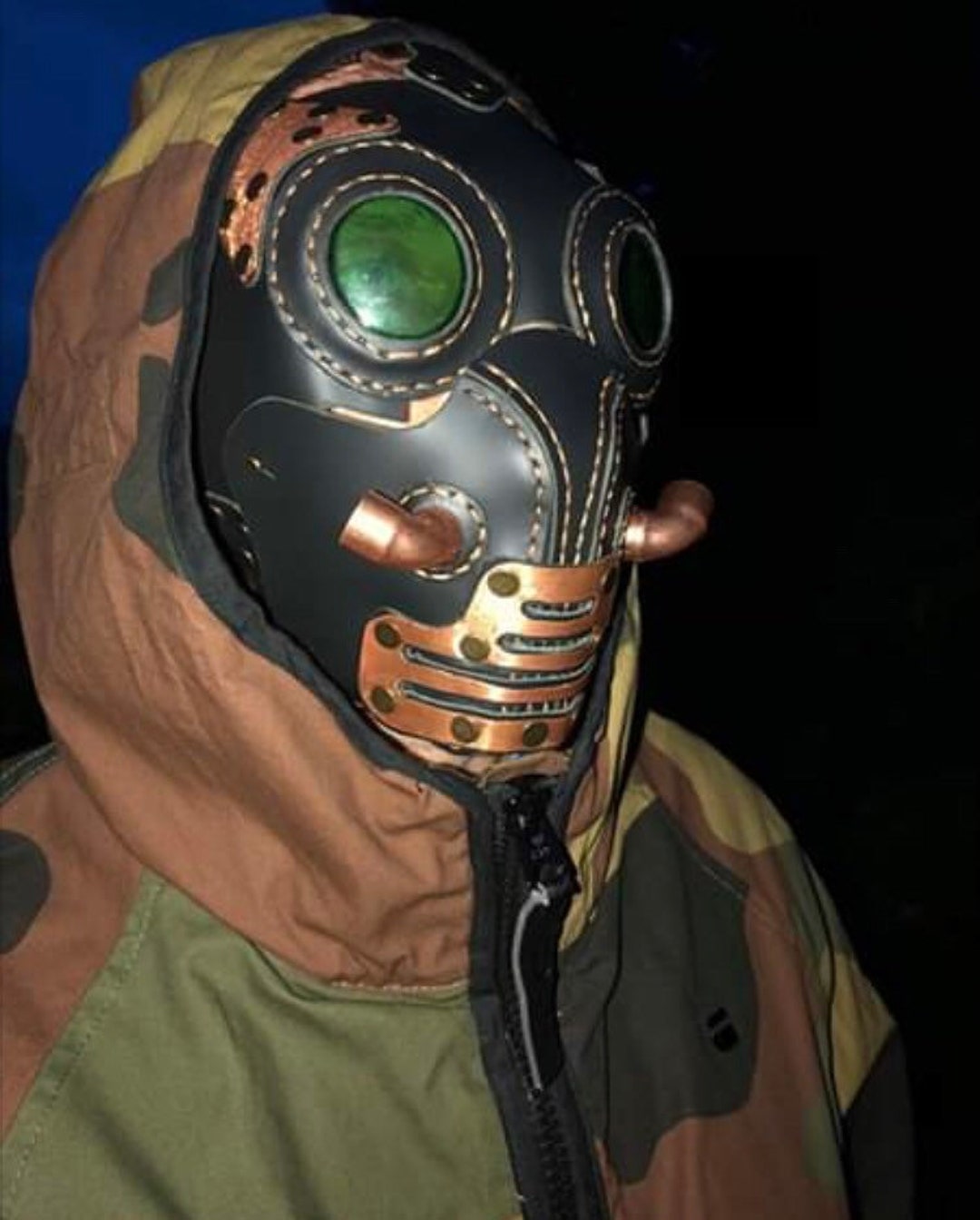 Bounty Hunter Mask - Steampunk - Face Mask - Leather Mask - Halloween ...