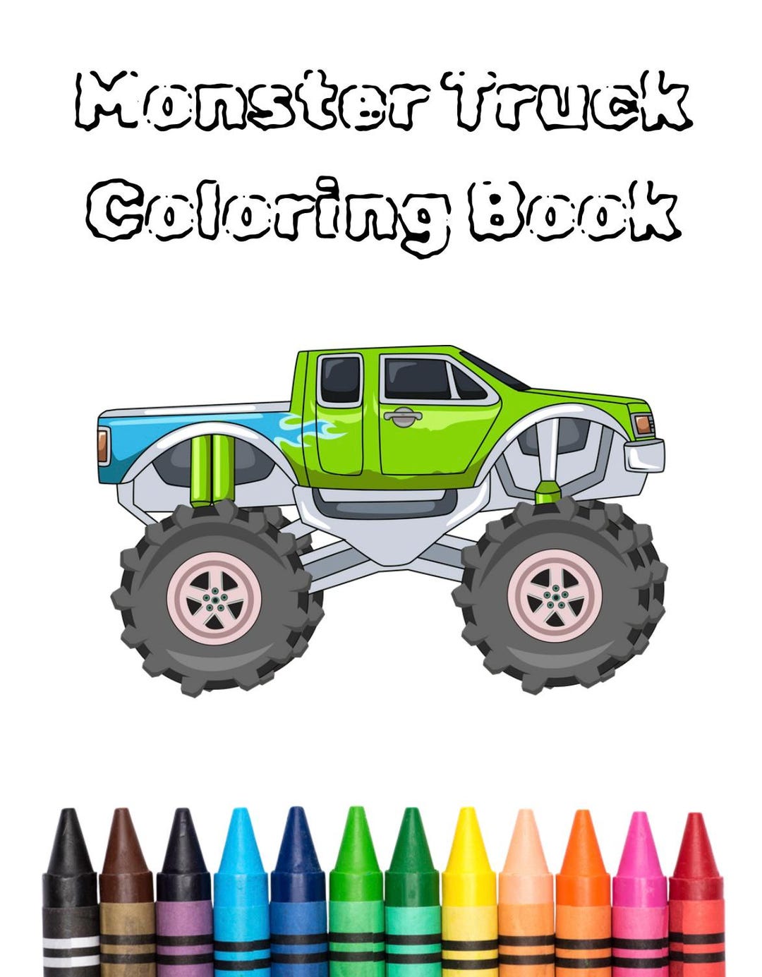 20 Page Monster Truck Coloring & Activity Book for Toddlers - Etsy