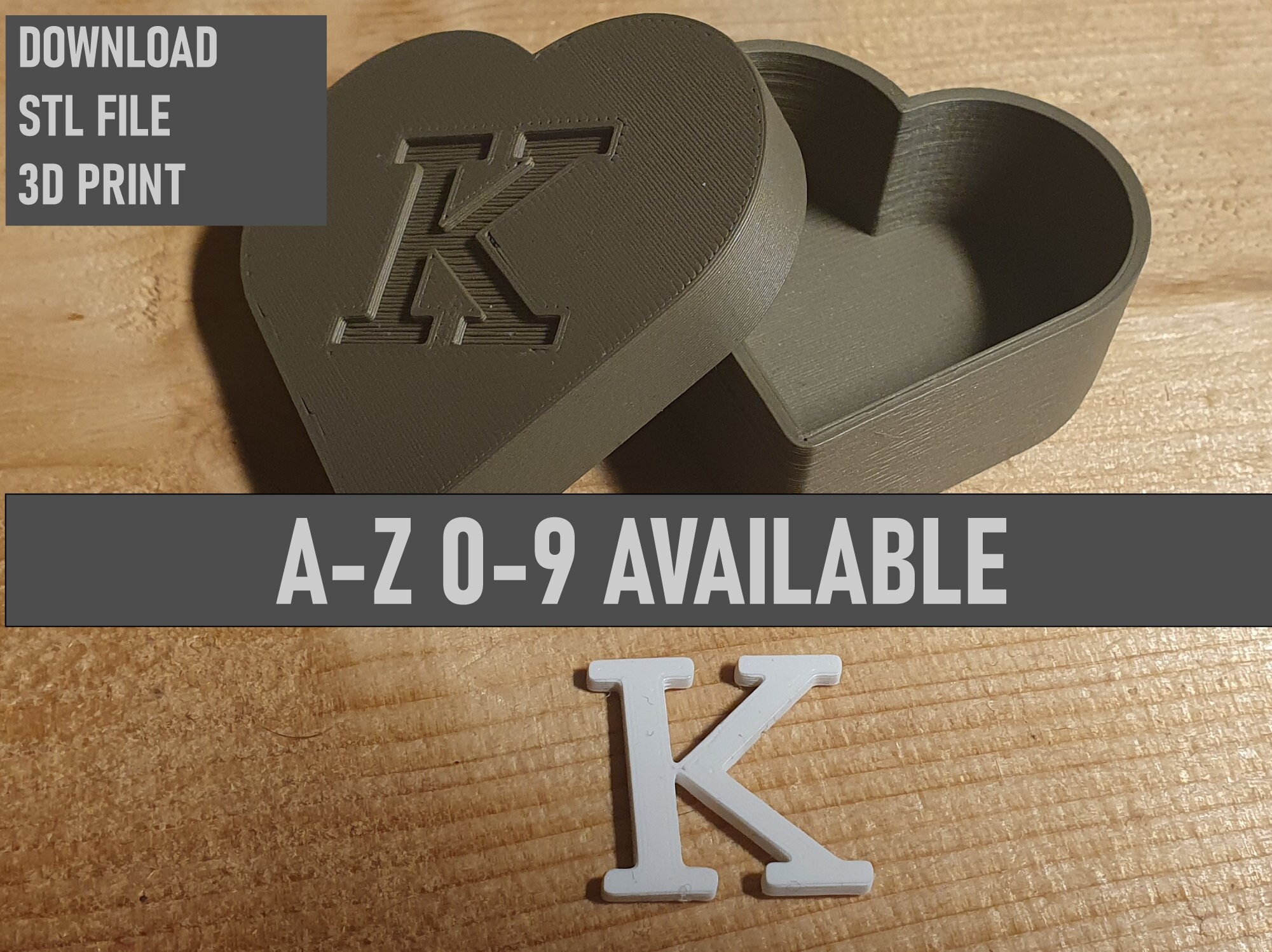 3D Juwelry Box Heart Shape, STL File, 3D Printing ABC, Digital Files ...