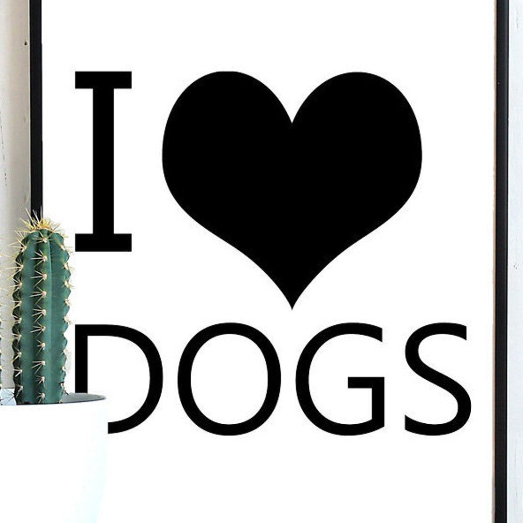 I Heart Dogs SVG - I Love Dogs Svgs - I Love Dogs Decal - Dogs Svg Cuts ...