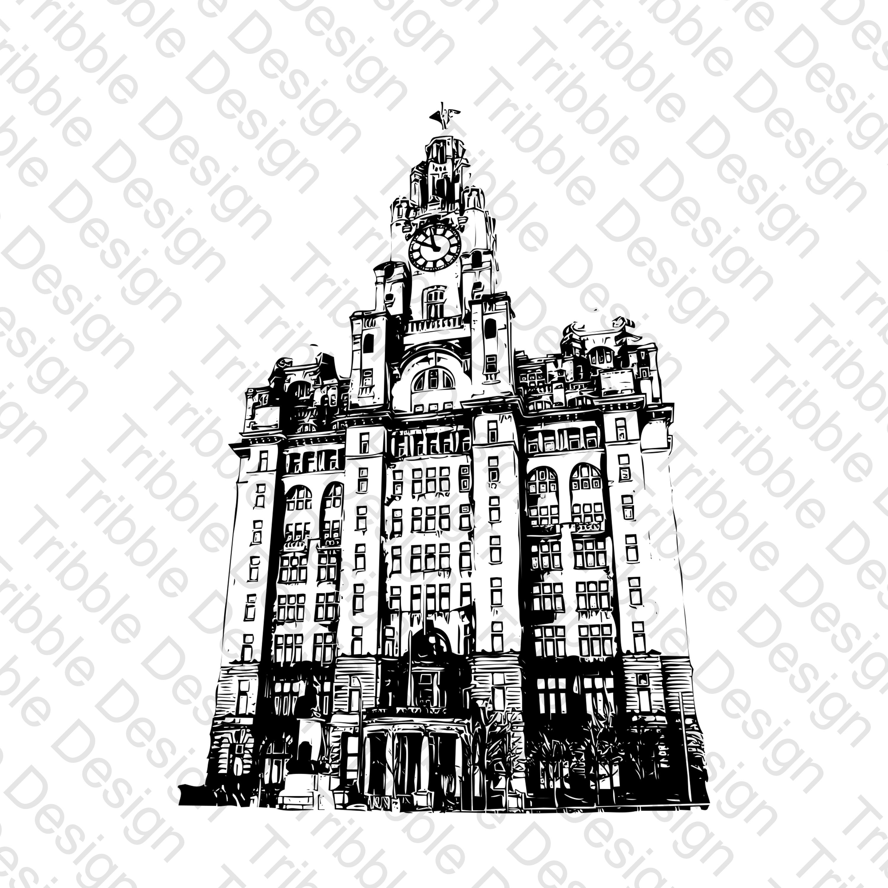 Liverpool Liver Building SVG, Architecture Svg, Decal, Cut Files ...