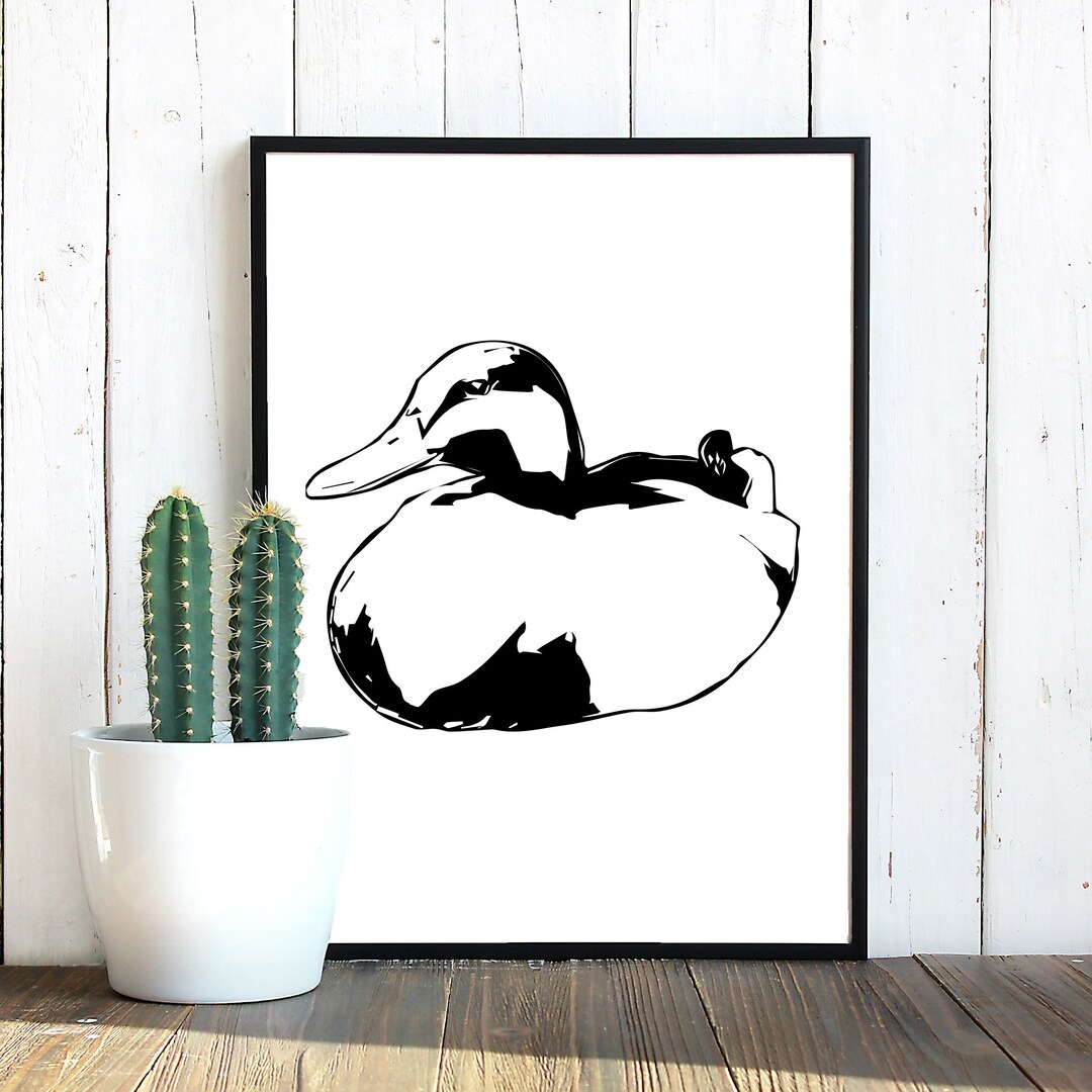 Sitting Duck Vector Art SVG, Duck Vector, Duck PNG, Duck Svg, Duck DXF ...