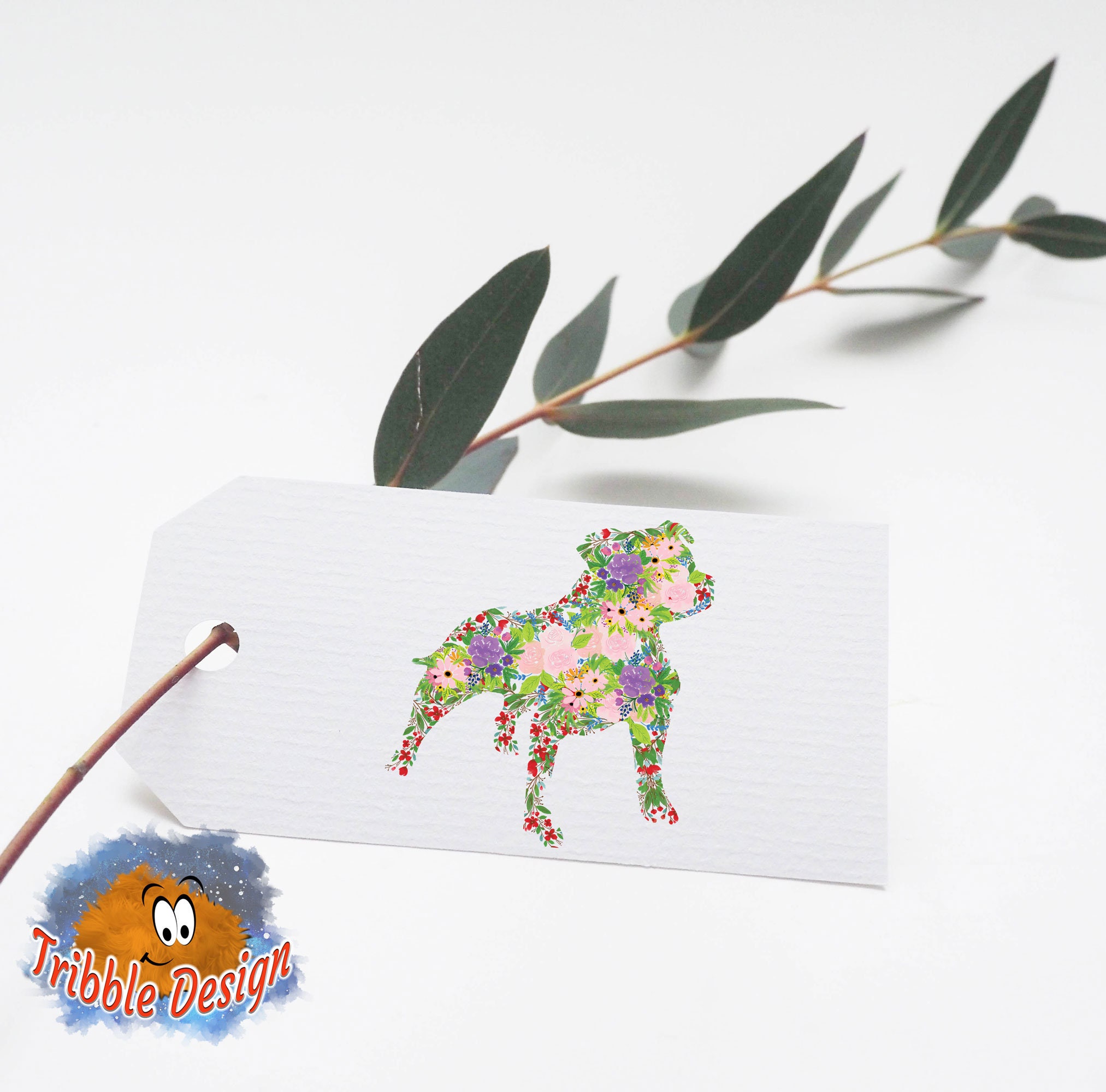Staffordshire Dog Flowers, Staffy, Staffordshire SVG, Staffordshire ...