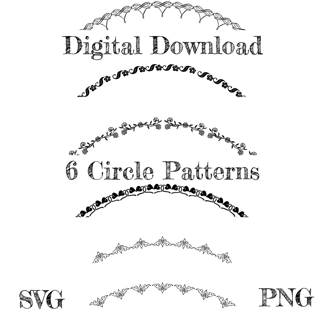 Circle Frames SVG, Circle Frame Decal, Circle Frame Cut Files, Clipart ...
