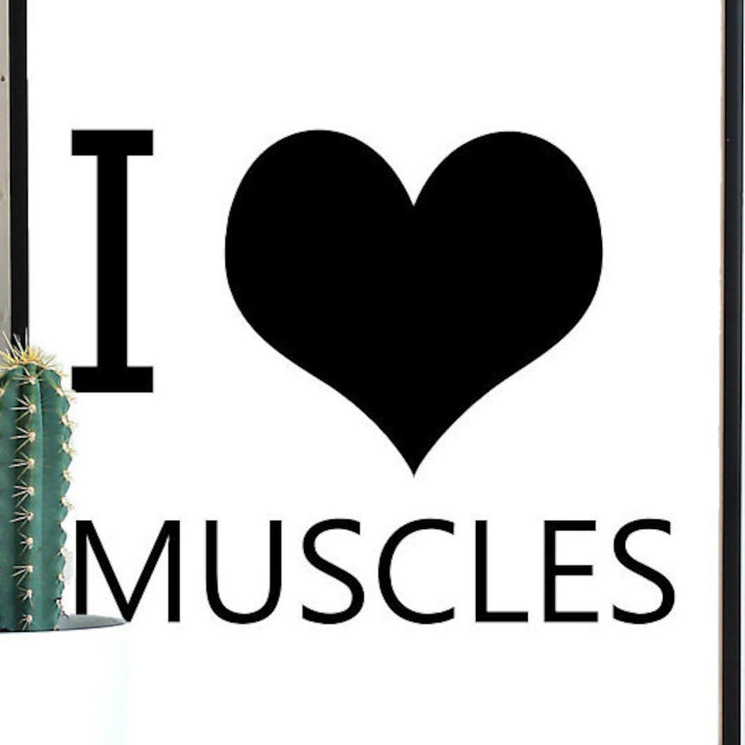 I Heart Muscles SVG, I Love Muscles Decal, Muscle, Cut Files, Vinyl ...