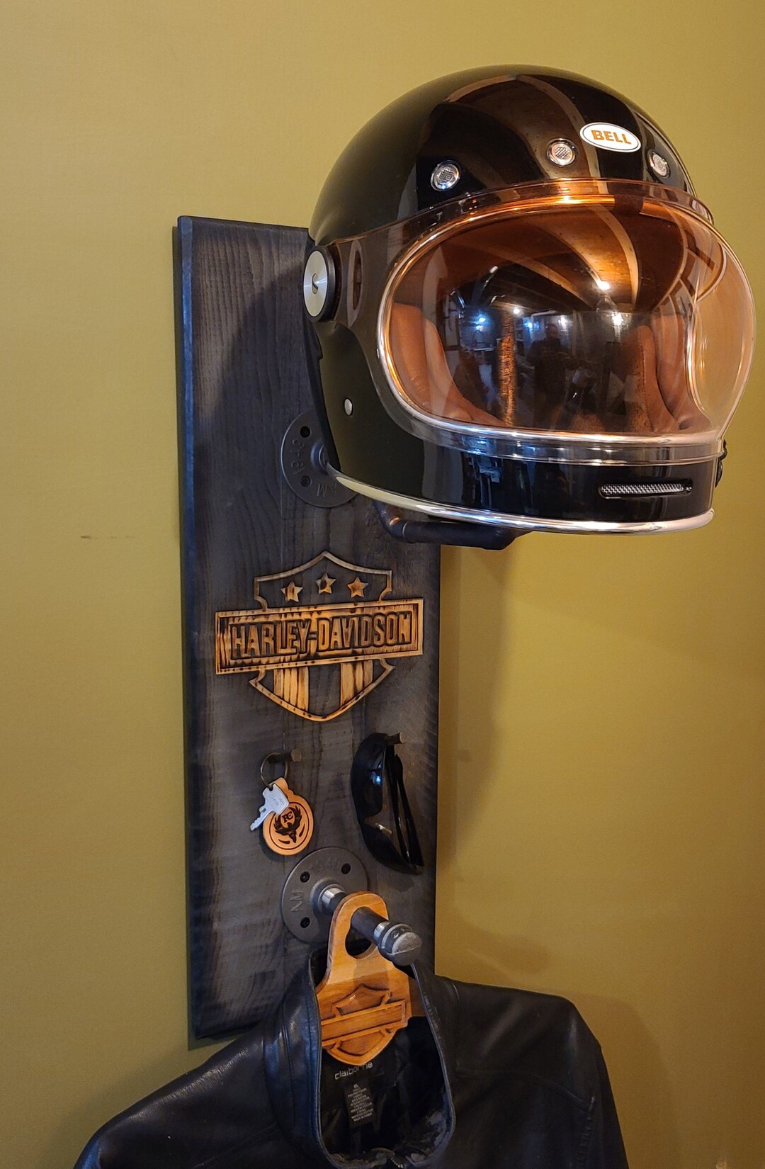 Vintage Style Motorcycle Gear Holder Helmet Holder Jacket - Etsy