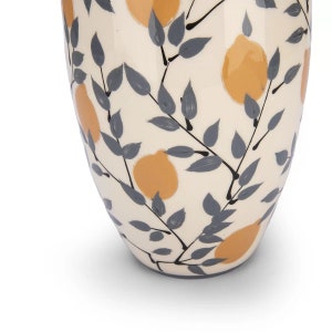 Lemon Vase, Ceramic Vase, Handmade Vase, Pottery Vase, Pink and White ...