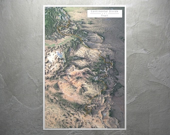 Continental Divide Trail Map-cdt Hiking Map-continental Divide Trail ...
