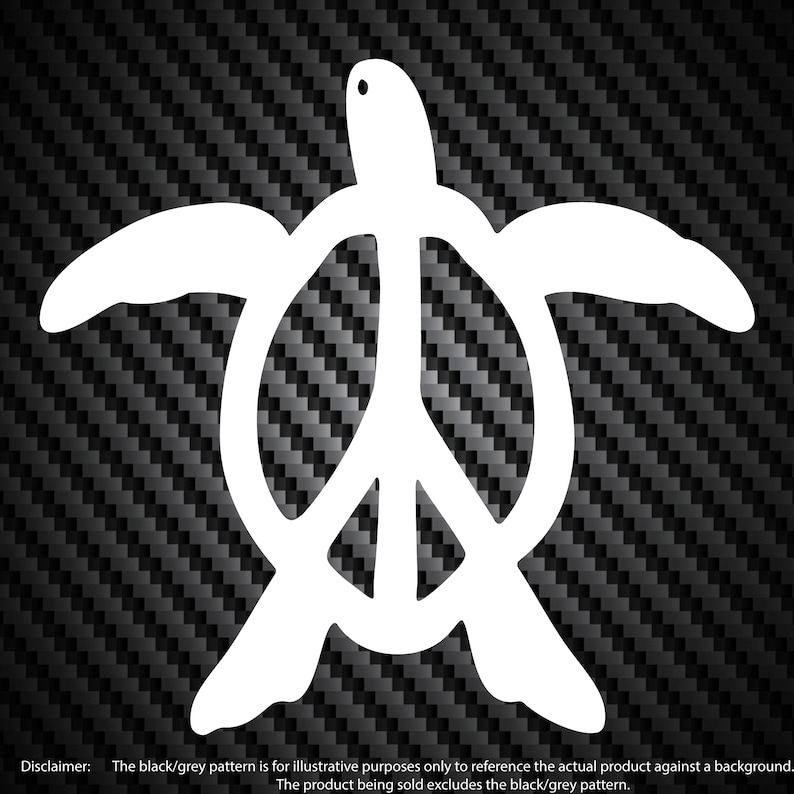 Hawaiian Sea Turtle Peace Sign Vinyl Decal Sticker Car Window - Etsy