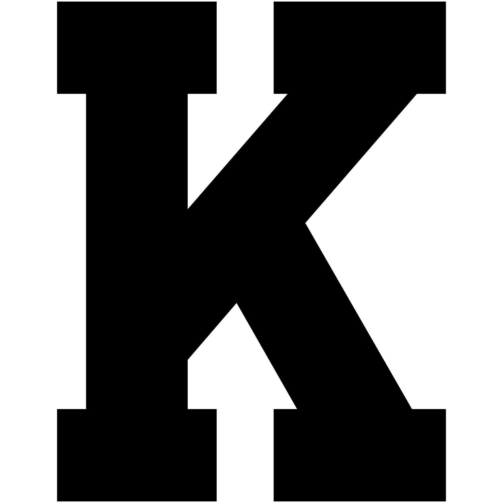 Varsity Letter K Decal Sticker Vinyl Window Laptop College Athletic ...