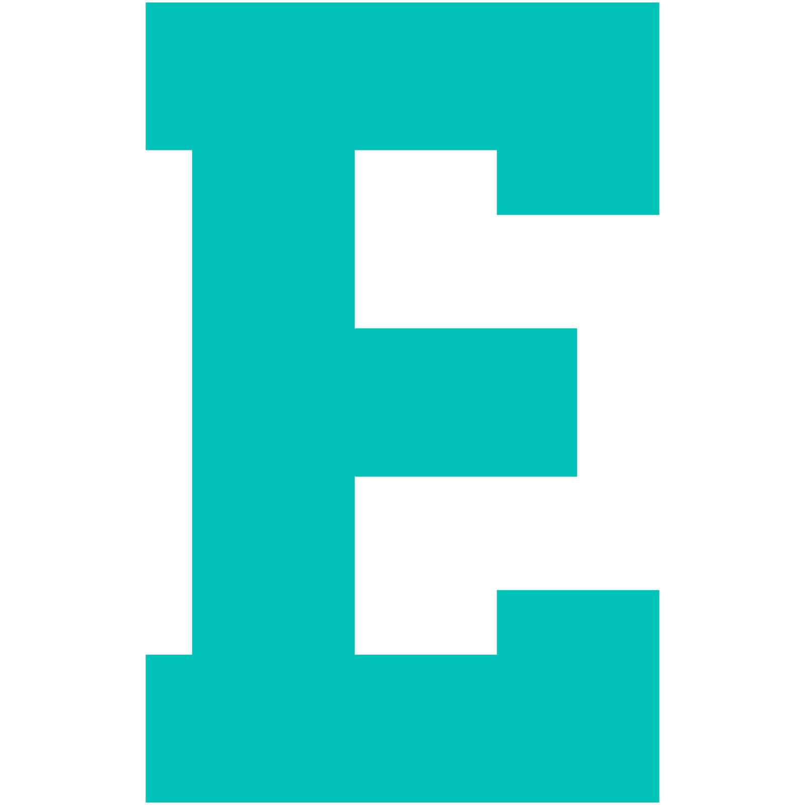 Varsity Letter E Decal Sticker Vinyl Window Laptop College Athletic ...