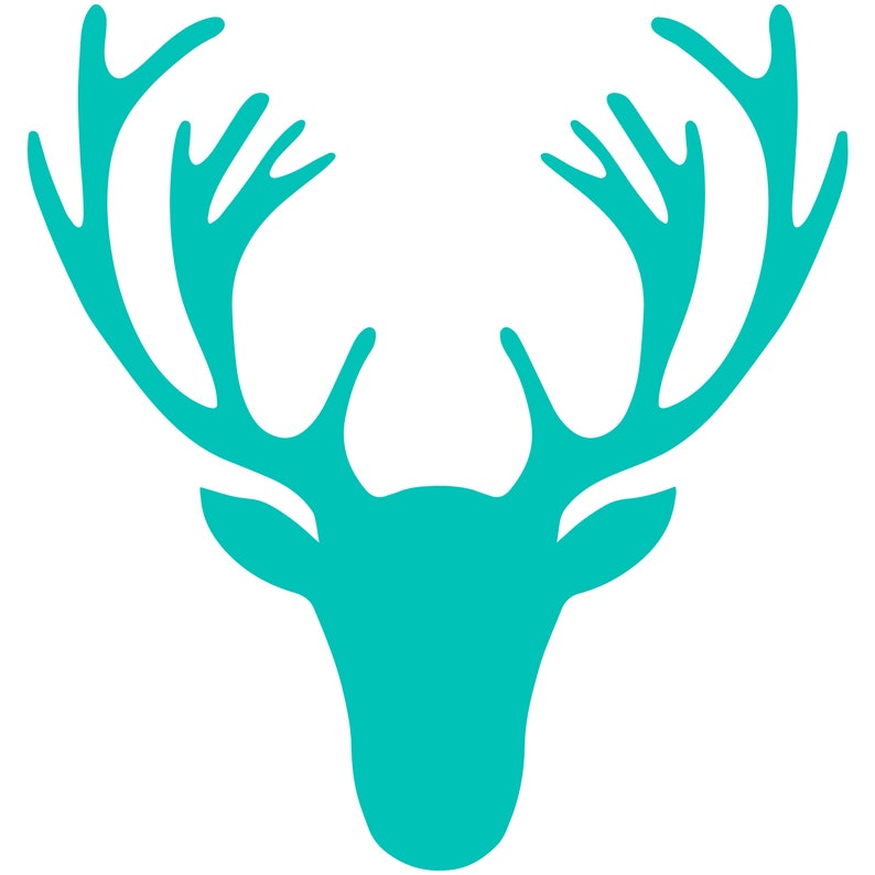 Deer Antler Head Logo Vinyl Decal Car Window Bumper Sticker - Etsy
