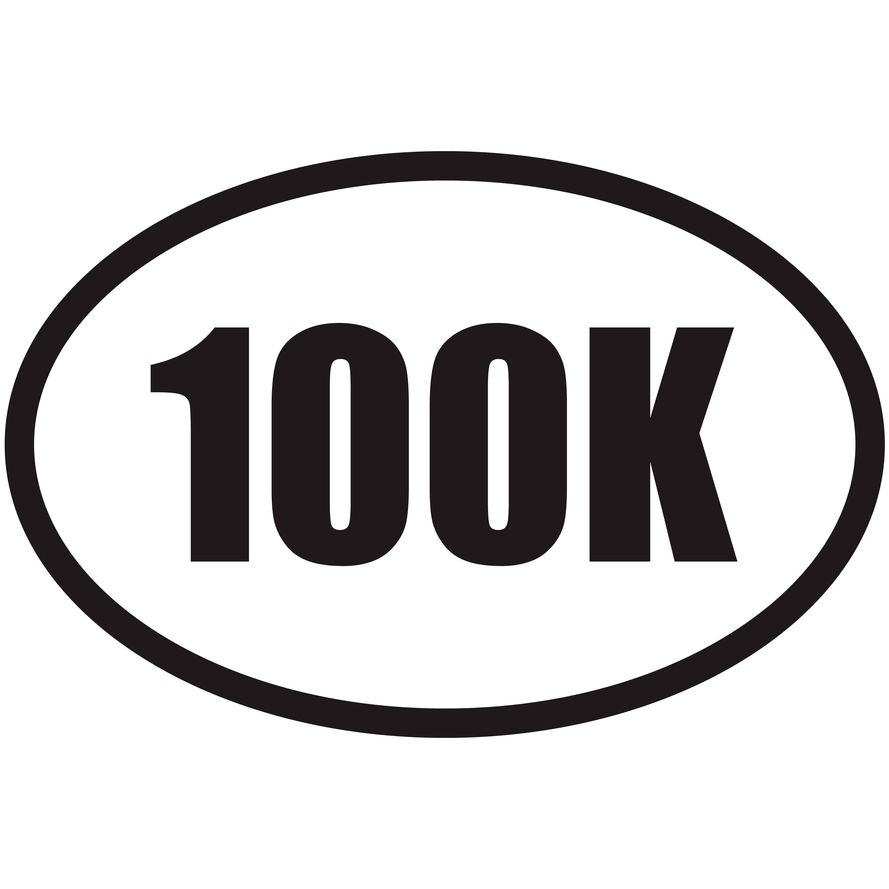 100K Full Marathon Ultramarathon Euro Oval Running Vinyl Decal - Etsy