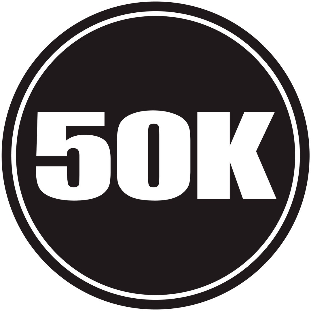 50K Circle Ultramarathon Marathon Euro Running Vinyl Decal Car Window ...