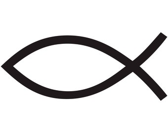 Jesus Fish Script Vinyl Decal Car Truck Window Bumper Sticker | Etsy