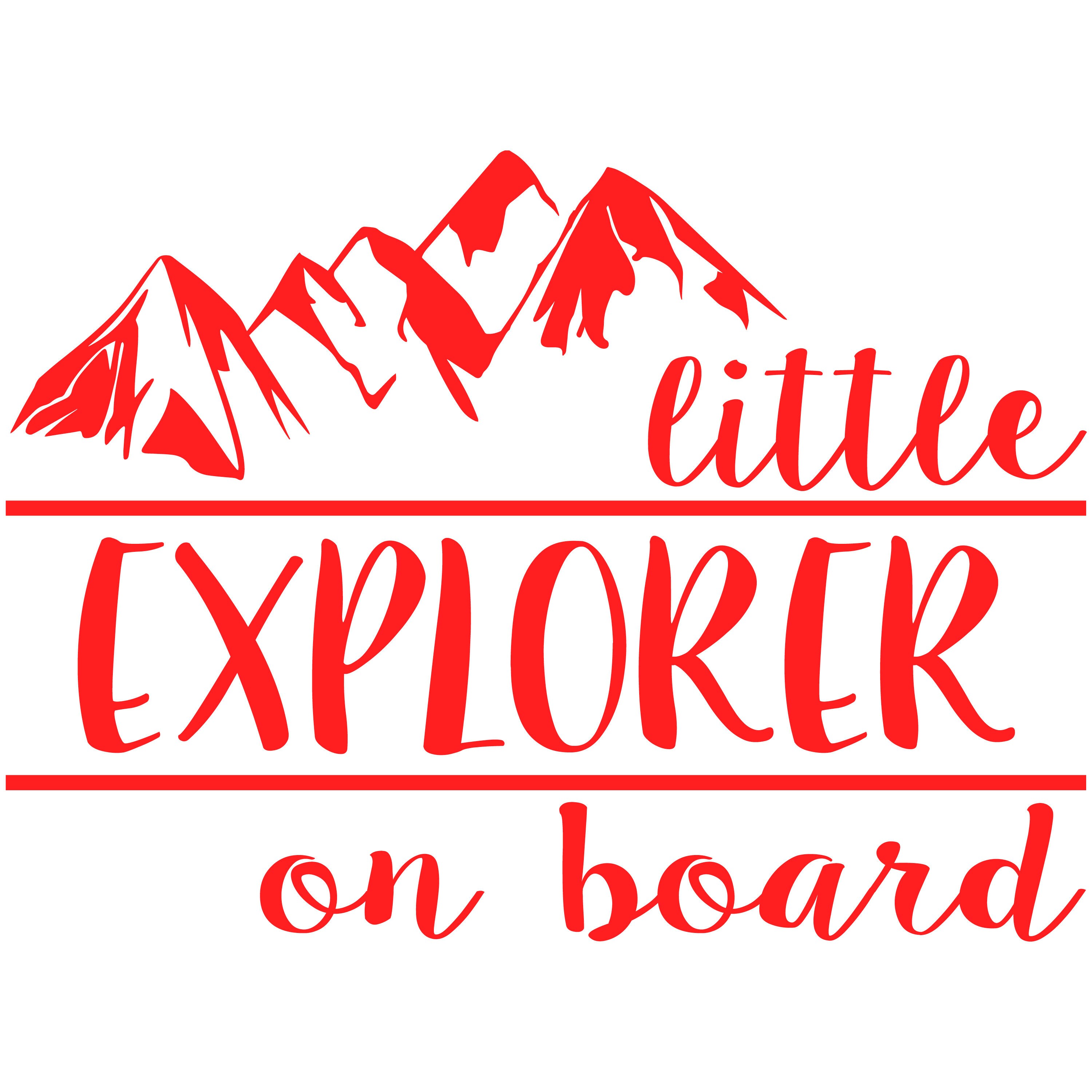 Little Explorer on Board Logo Vinyl Decal Car Window Bumper | Etsy