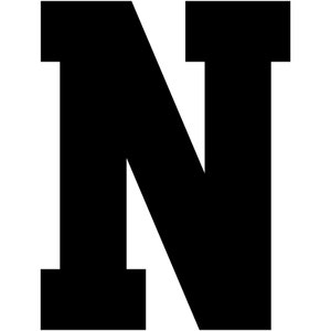 Varsity Letter N Decal Sticker Vinyl Window Laptop College Athletic ...