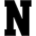 Varsity Letter N Decal Sticker Vinyl Window Laptop College Athletic ...