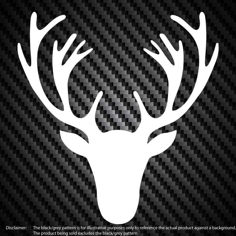 Deer Antler Head Logo Vinyl Decal Car Window Bumper Sticker - Etsy