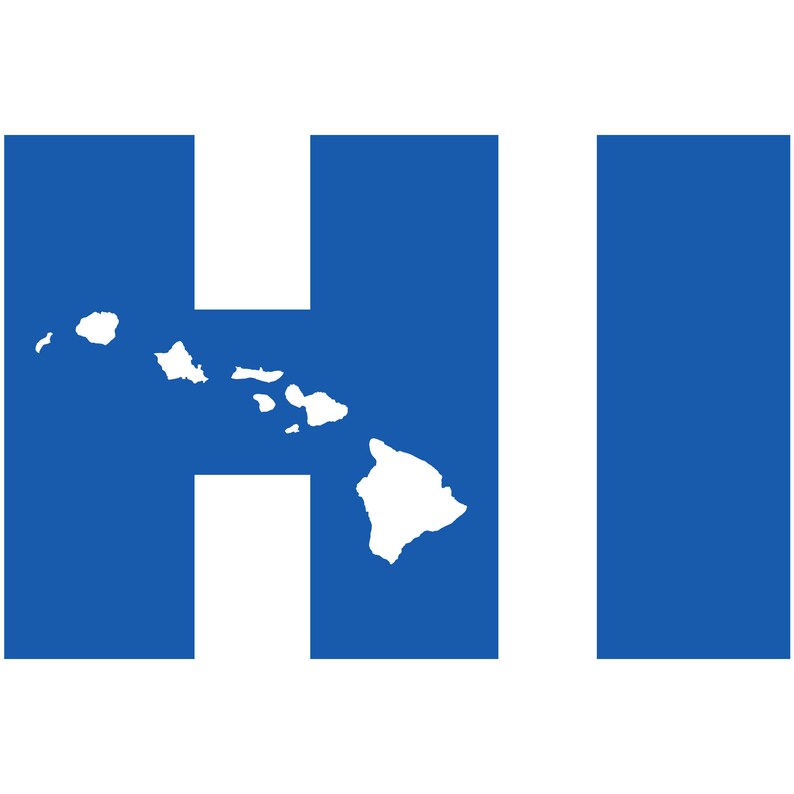 Hawaiian Island HI Vinyl Decal Sticker Car Window Bumper | Etsy