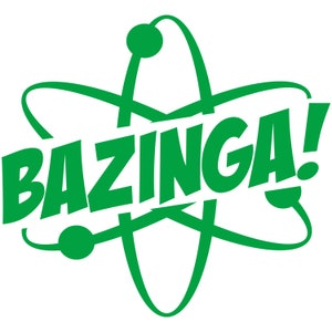Bazinga Atom Logo Decal Sticker Car Truck Window Laptop Bumper Die Cut ...